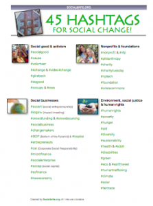 45 hashtags for social change - Socialbrite